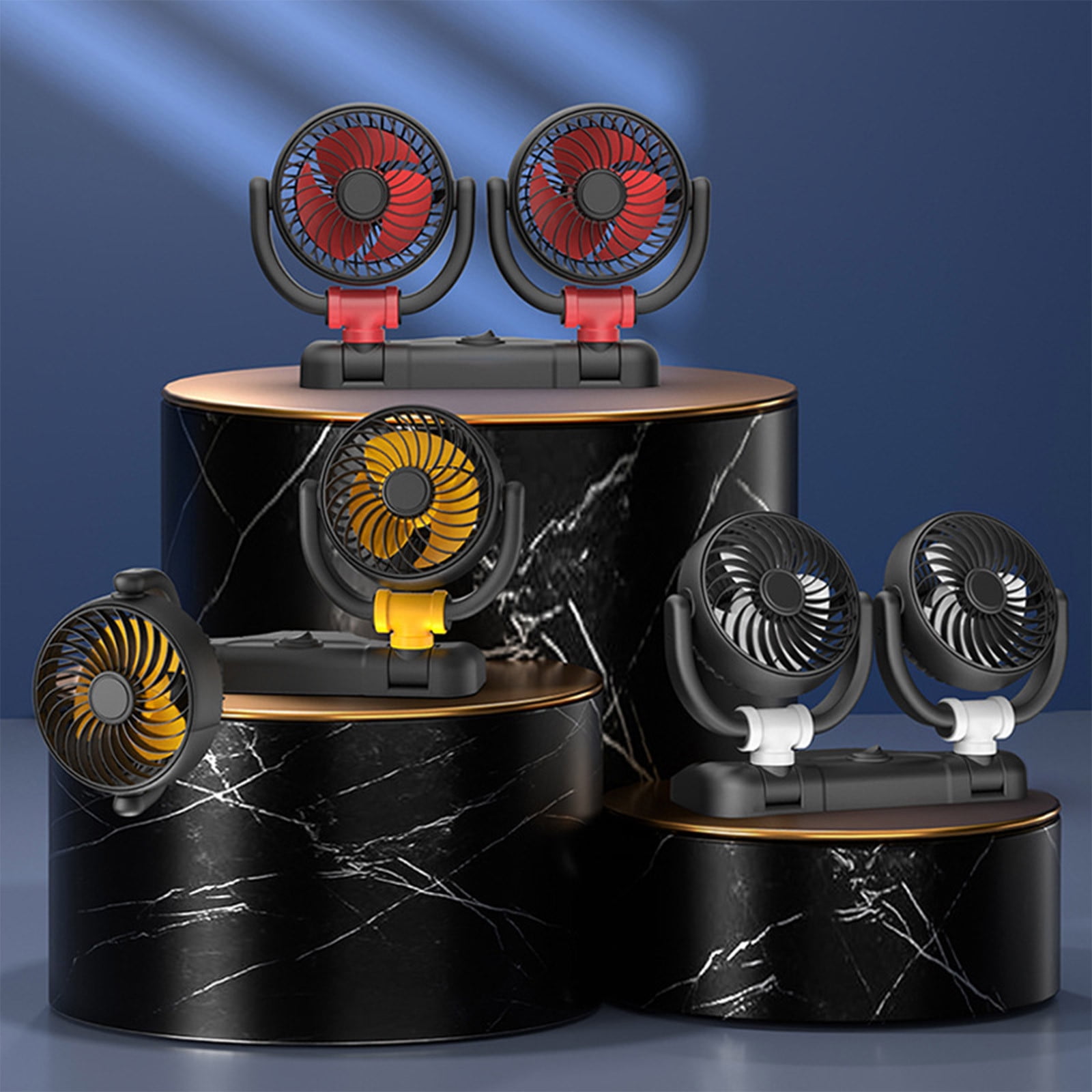 Car Dual Head Fan Phone Number Plates 2-in-1 Practical Car Interior ...