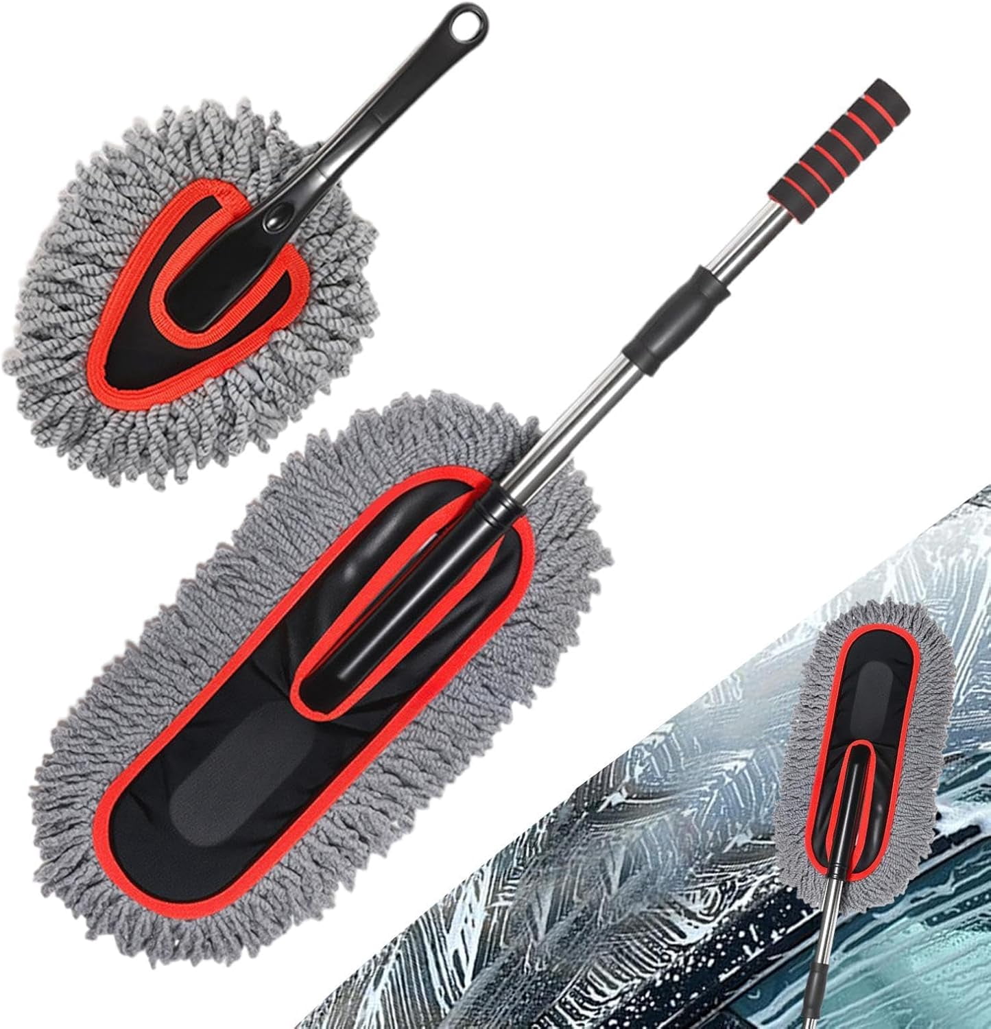 Car Duster Exterior Soft-Bristle Cleaning Tool Car Exterior Dust Brush ...