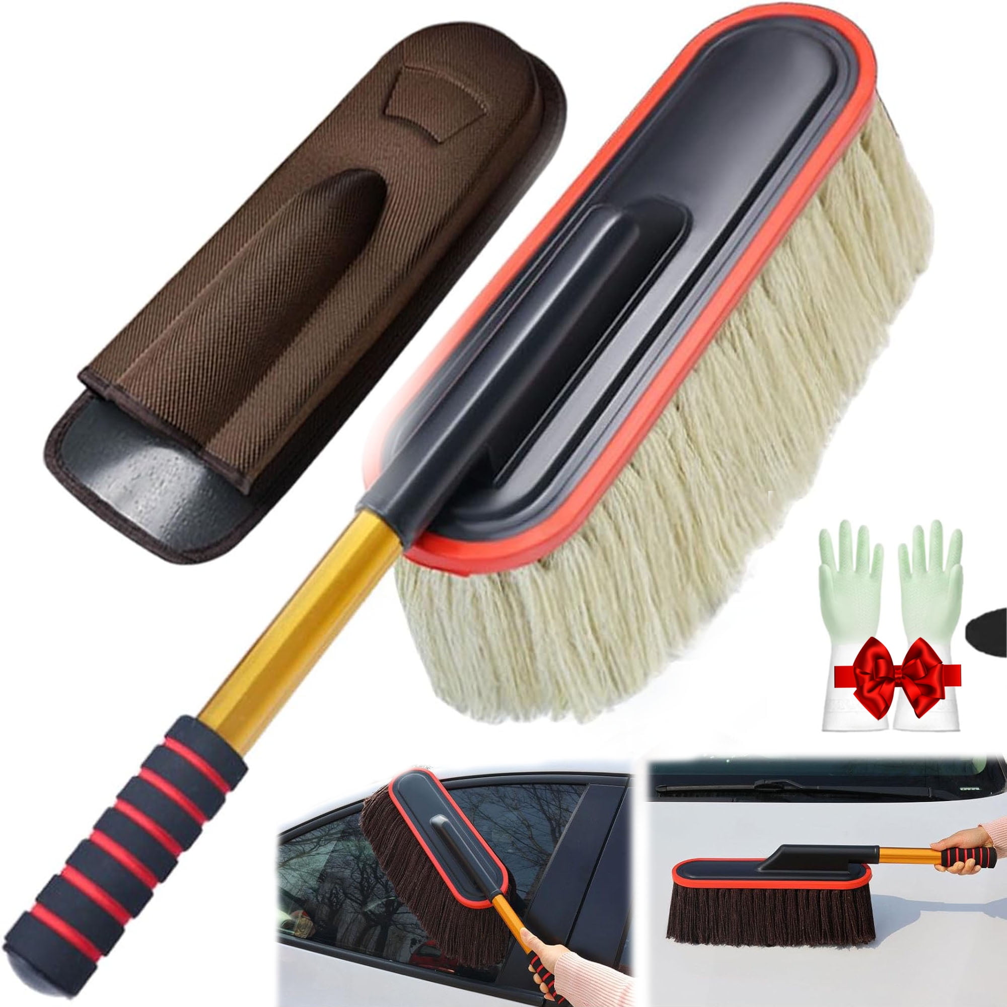 Car Duster with Extendable Telescoping Handle,Car Cleaning Brush Dust ...