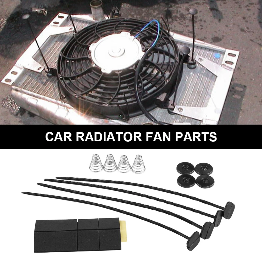 Car Electric Fan Mount Kit 4 Mounting Feet Electric Radiator Fan ...