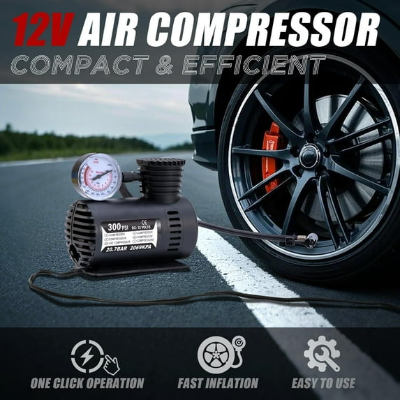 Car Emergency Roadside Assistance Kit with Jumper Cables Tire Inflator ...