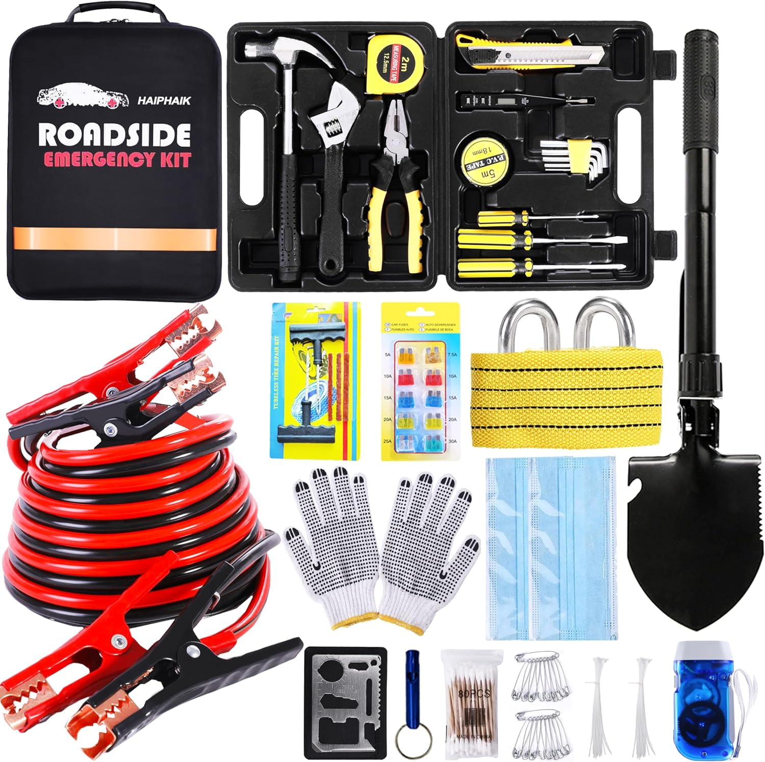 Car Emergency Roadside Kit - Roadside Assistance Emergency Kit, Car ...