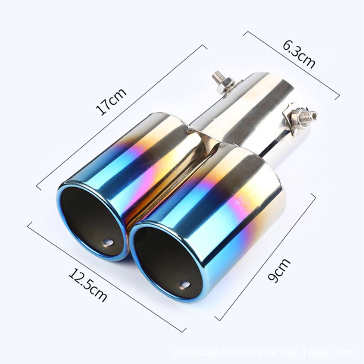 Car End Pipes Universal Dual Exhaust Tips Tailpipe Stainless Steel Car ...