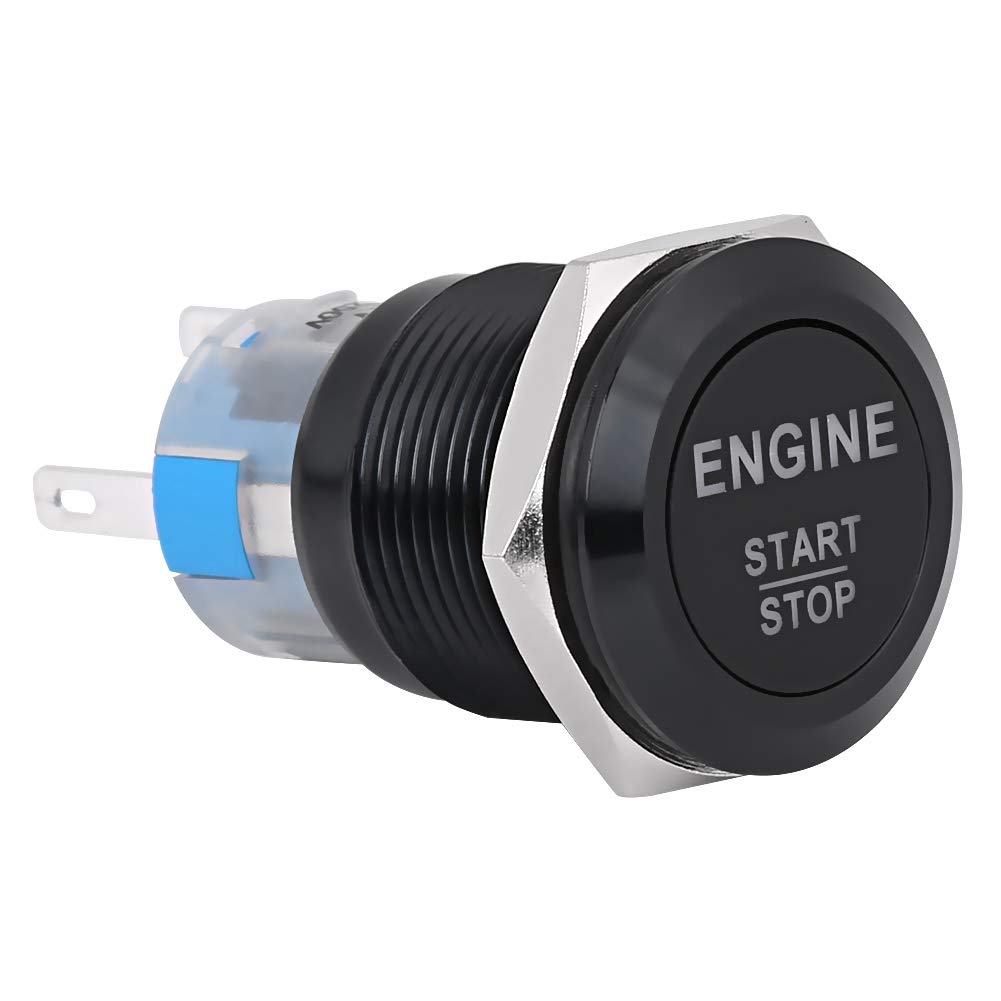 Car Engine Start Switch, 2 Colors Universal 12V White LED Car Engine ...