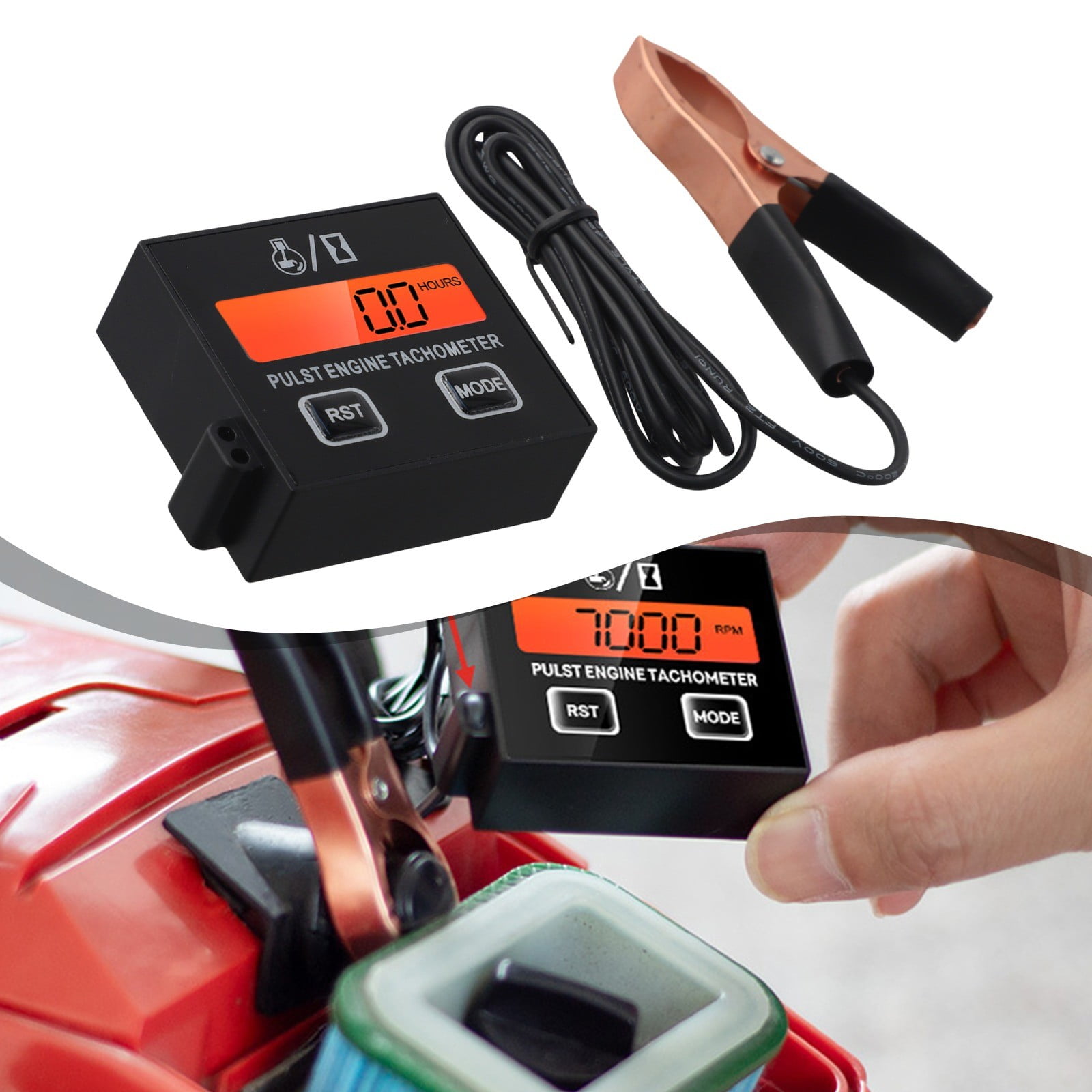 Car Engine Tachometer Timer Inductive Digital Tachometer For Chainsaw ...