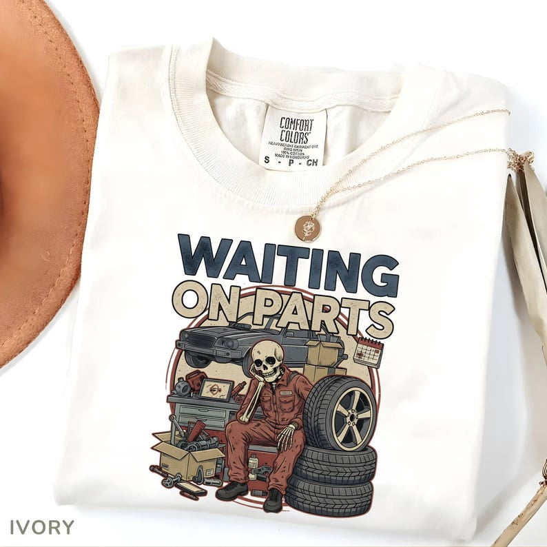 Car Enthusiast Tee, Waiting on Parts Mechanic T-Shirt, auto technician ...