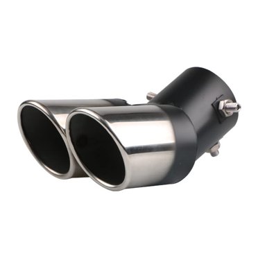 2.5'' 63mm Carbon Fiber Exhaust Tip with Blue LED Light Stainless Steel ...