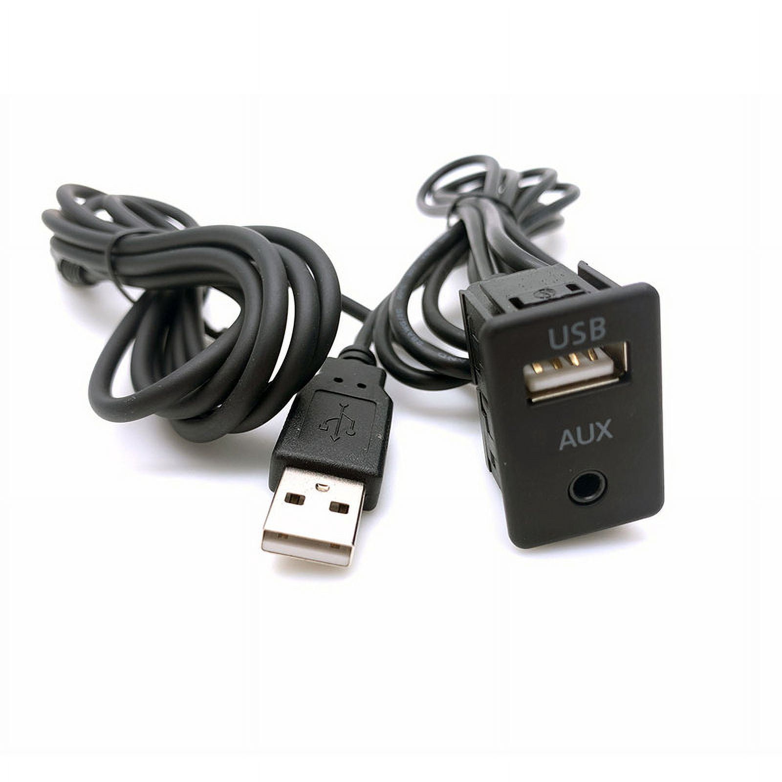 Car Extension DIY Dash Flush Mount 3.5mm AUX USB Type C Port Switch ...