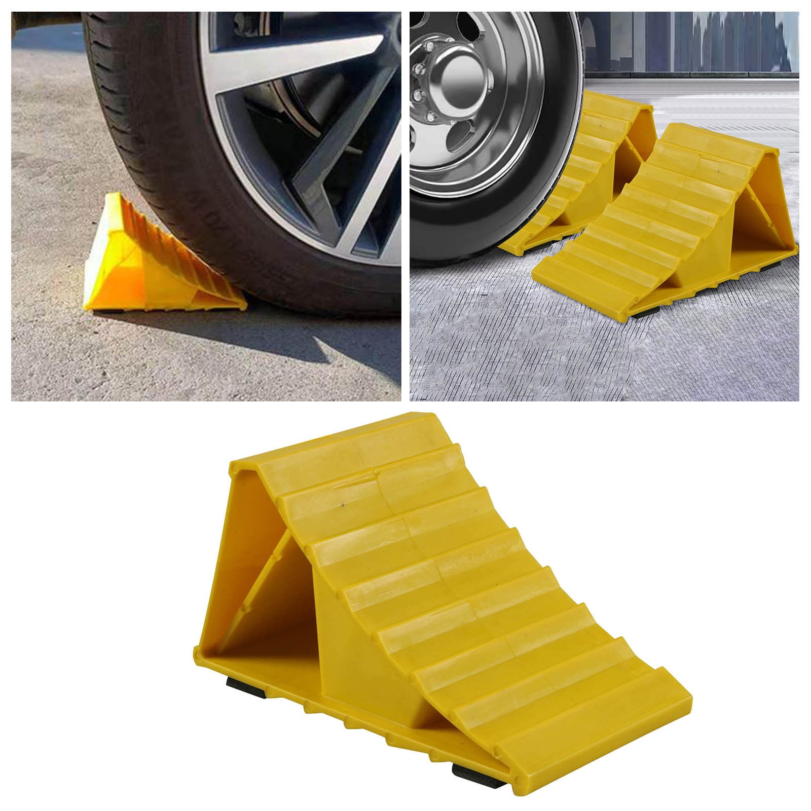 Car Exterior Accessories Heavy Duty PE Wheel Chocks for Secure Tire ...