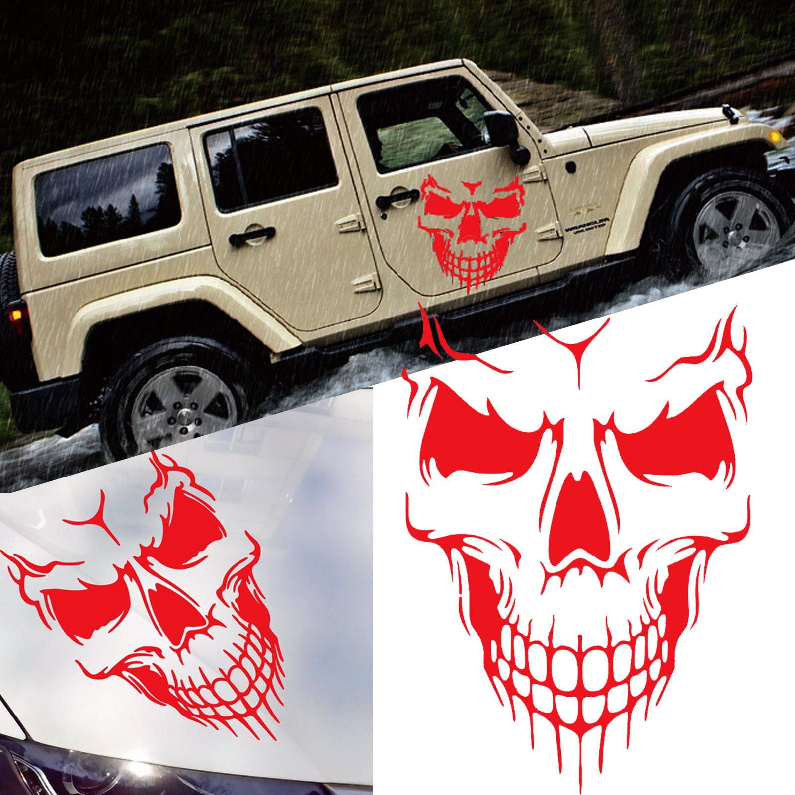 Red Skull Decals