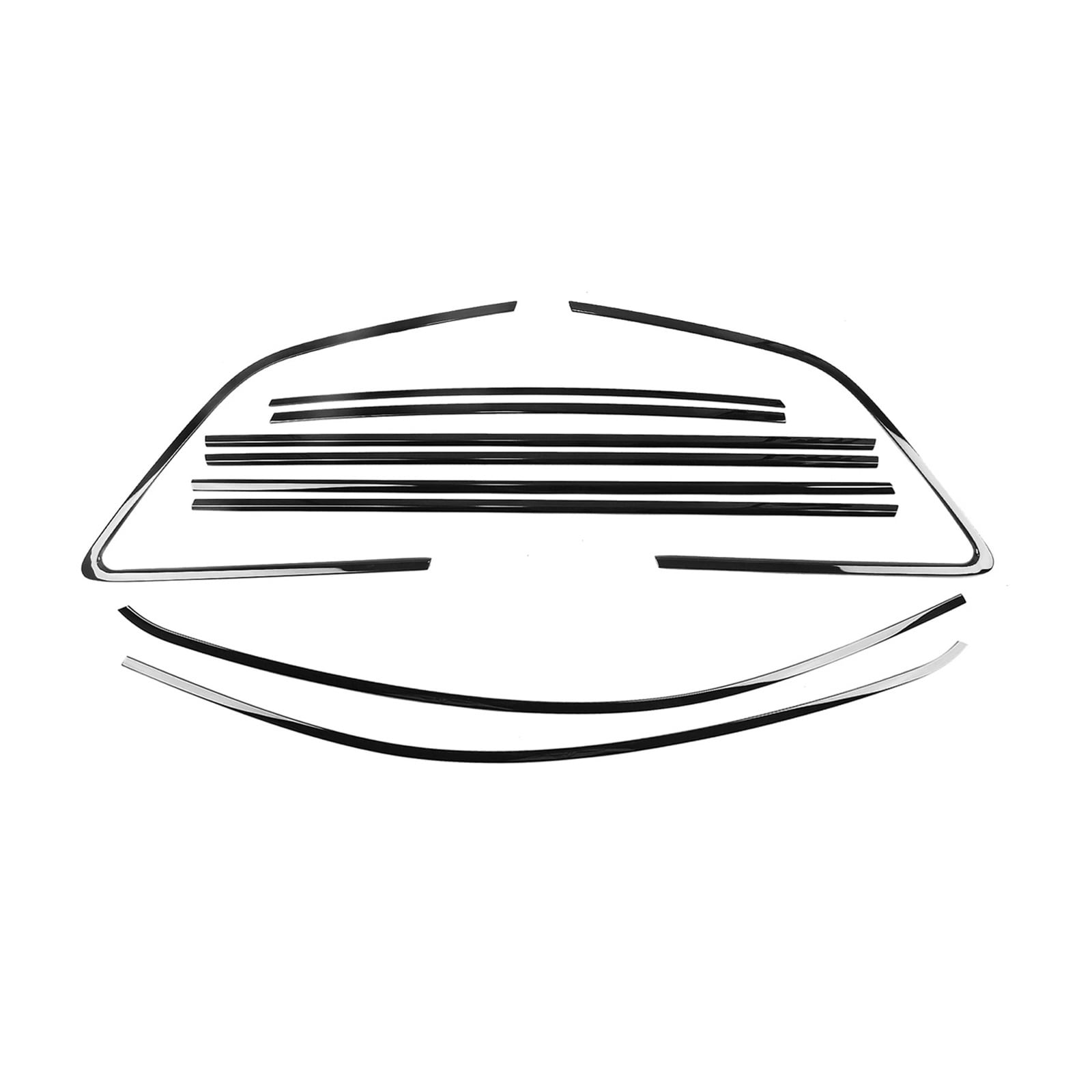 Car Exterior Window Trim Cover Strip Black Door Waterproof Seal Shade ...