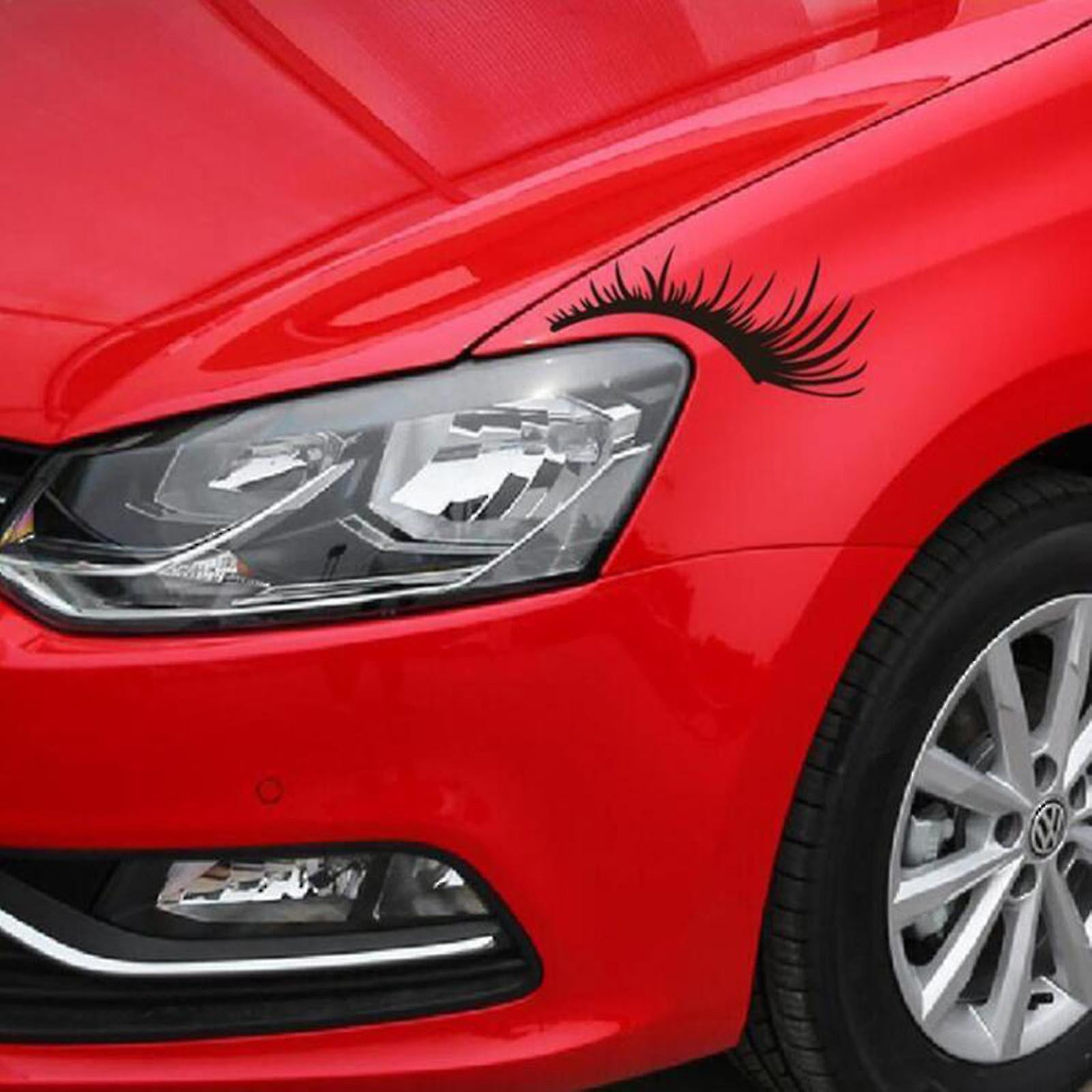 Car Eyelashes Car Stickers Headlight Eyelashes Stickers Cute False ...