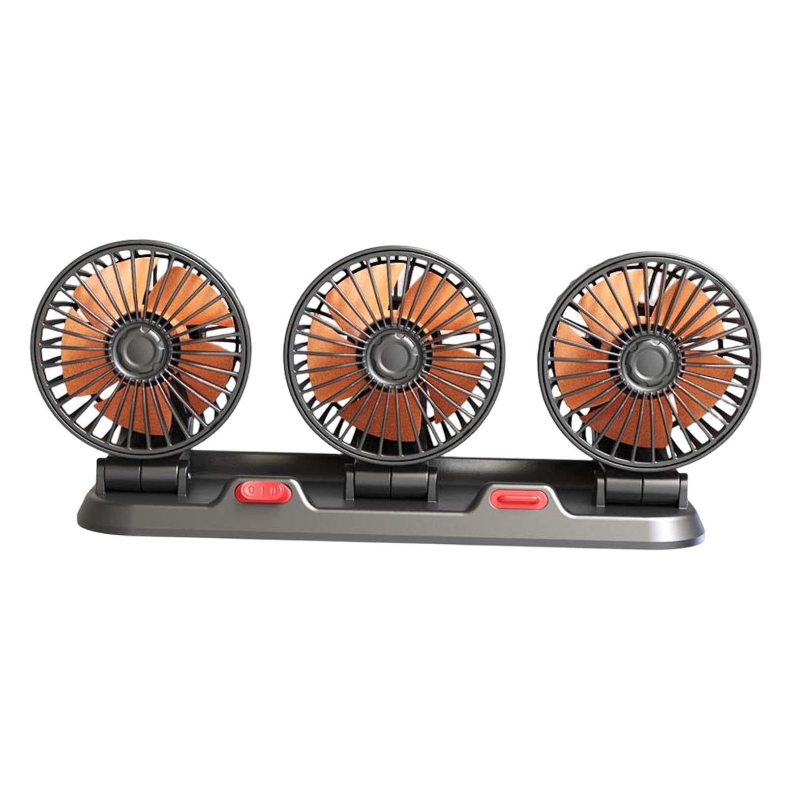 Car Fan 3 Head Automobile Vehicle Fan Auto Car Fans, Air Circulation ...