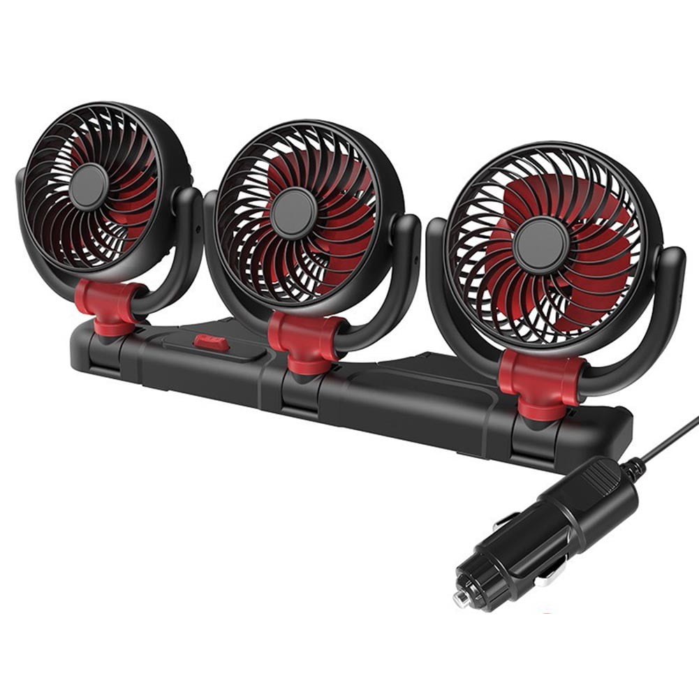 Car Fan Cooling Car Fan 3 Heads 360° Car Fan Speed Adjustable Car ...