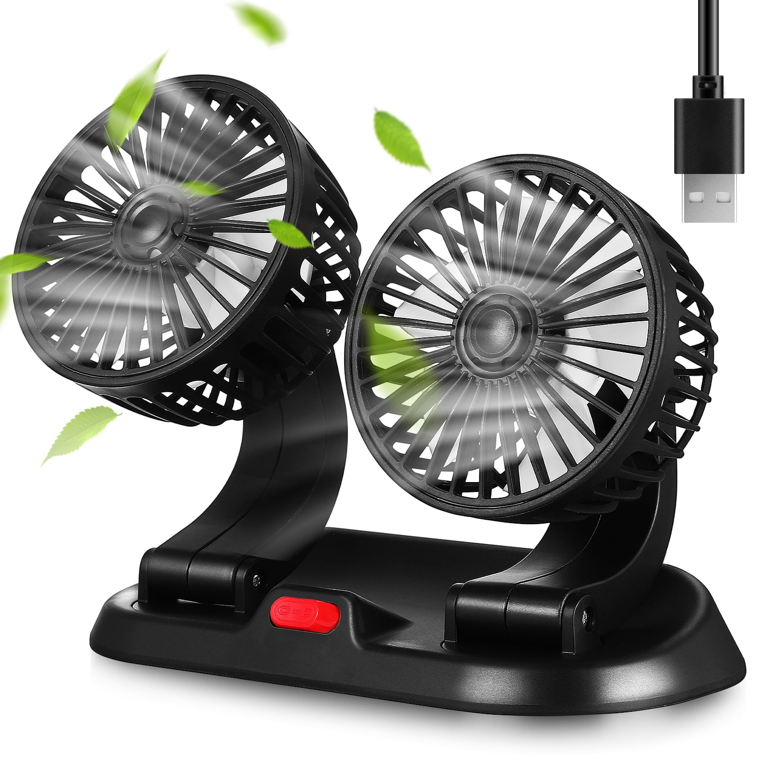 Car Fan Double Car Electric Fan Fold Up Fan Usb Fan Small Fan ...