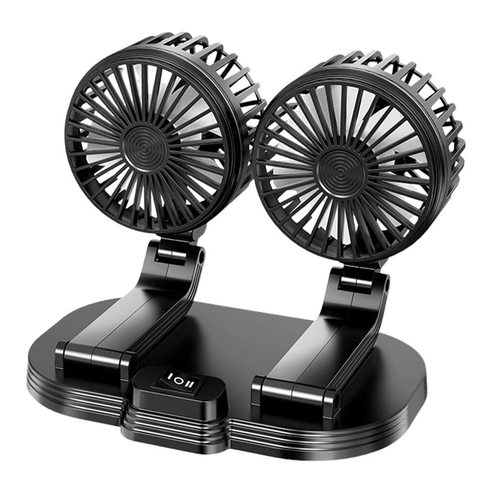 Car Fan,Dual Head USB Fan for Car Headrest and Rear Seat,3 Speed Strong ...