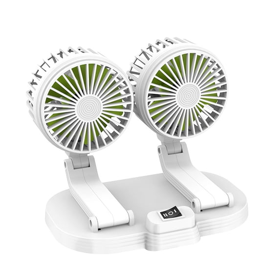 Car Fan Reusable Fan Vehicle Double Head Fan Multiple Angles Adjustment ...