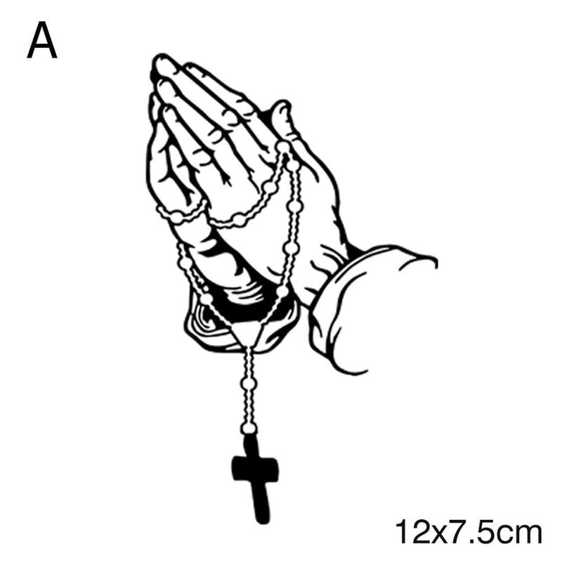 Car Fashion Sticker Pearl Rosary God Christ Prayer Auto Glass Vinyl ...