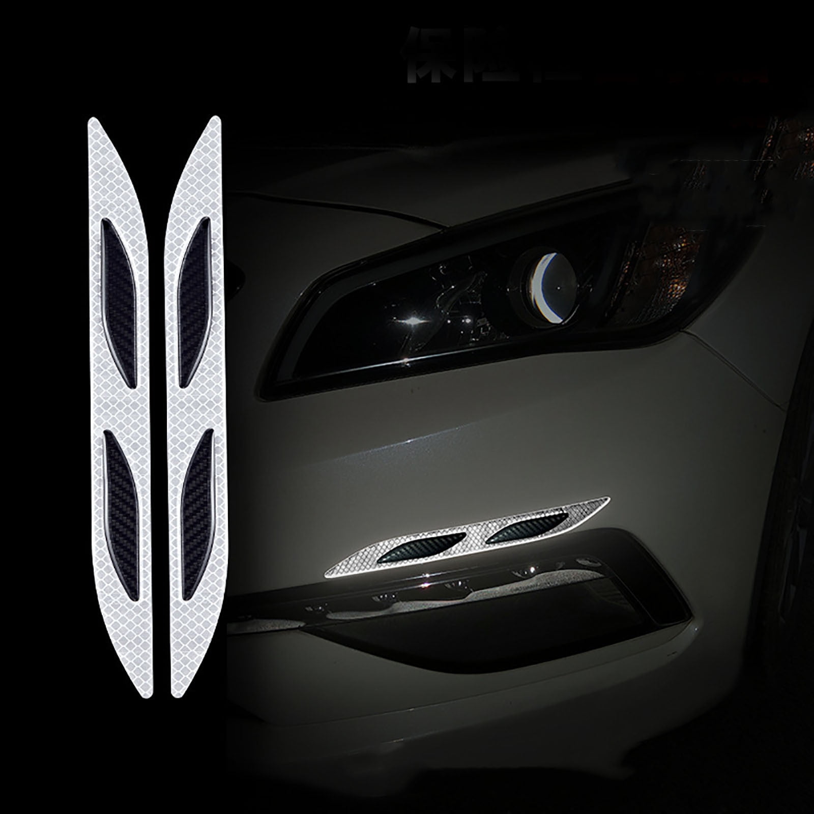 Car Fender Reflective Stickers Glow-in-Dark Anticollision Strips 11.02 ...
