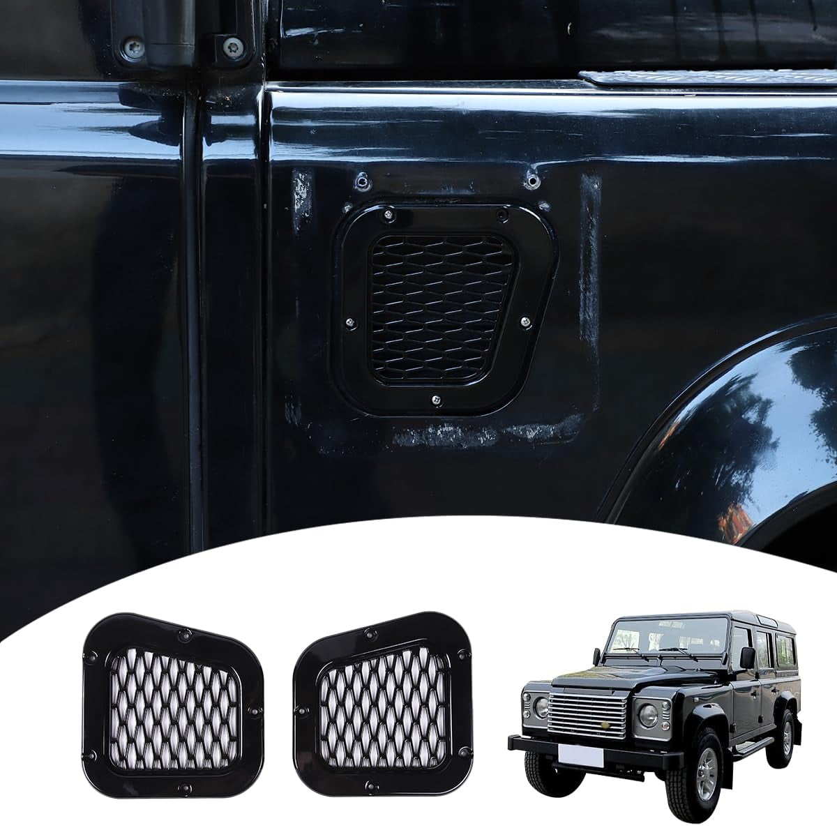 Car Fender Side Vents ABS Fender Stickers Decorative Air Flow Intake ...