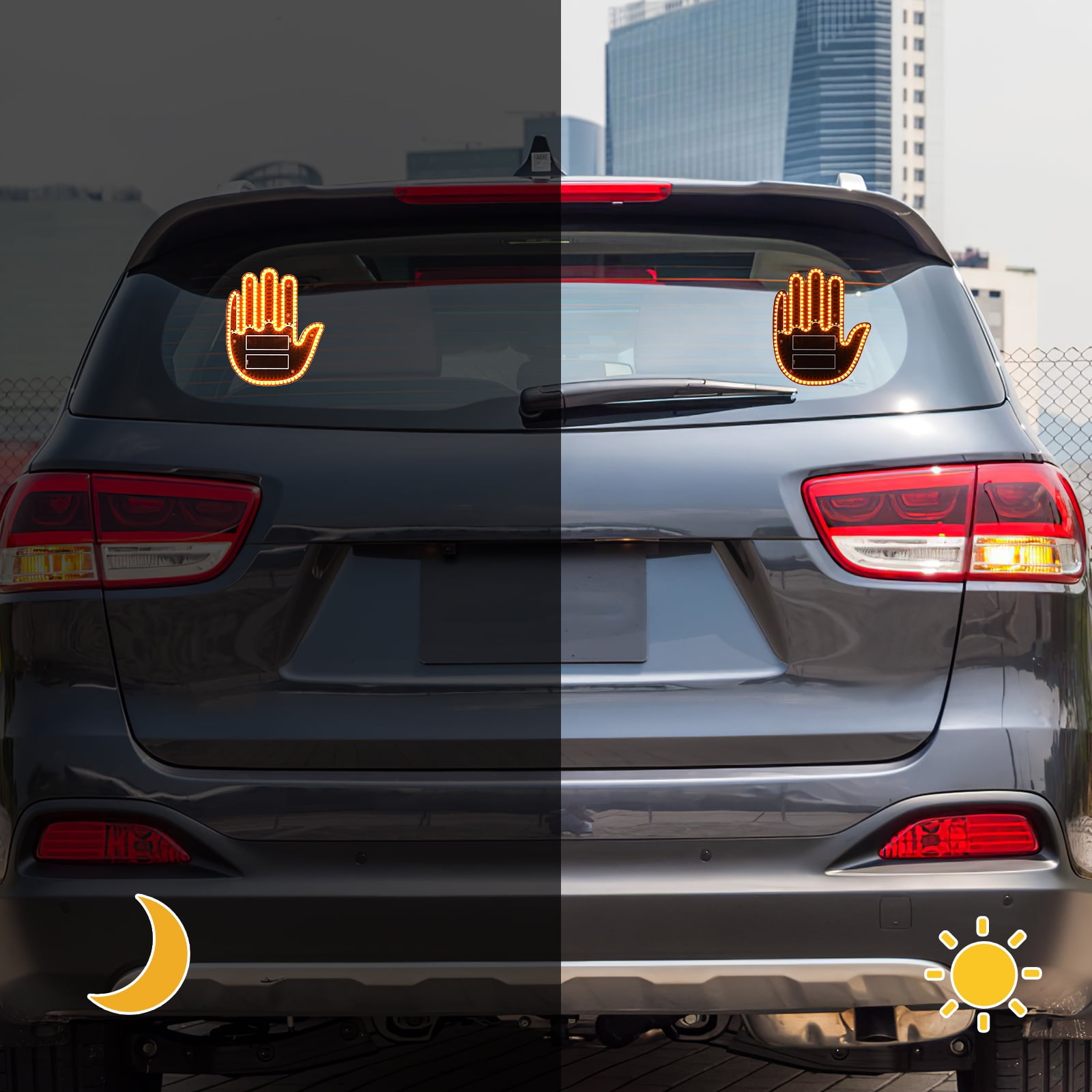 Car Finger Light Hand Gesture Light For Car Window Light Up Sign ...