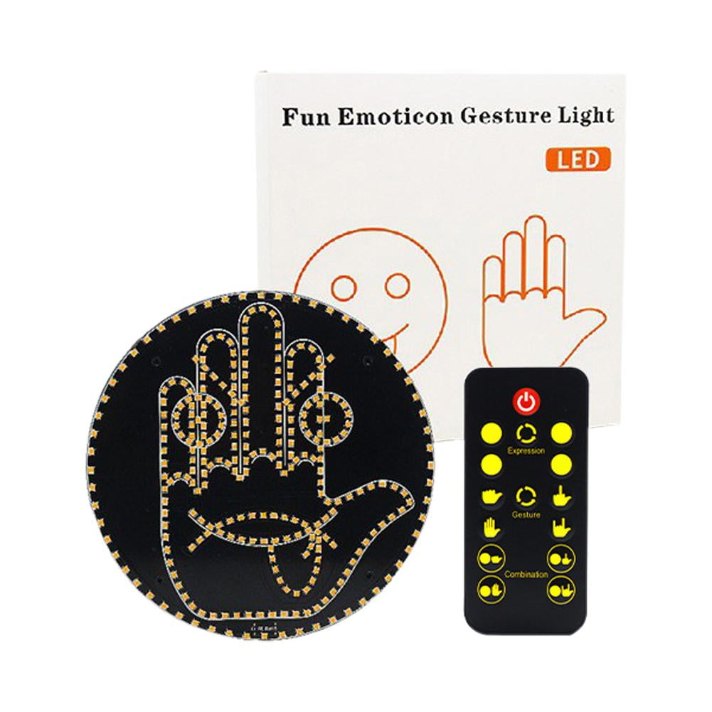 Car Finger Light with Remote LED Middle Hand Gesture Lights for Cars ...