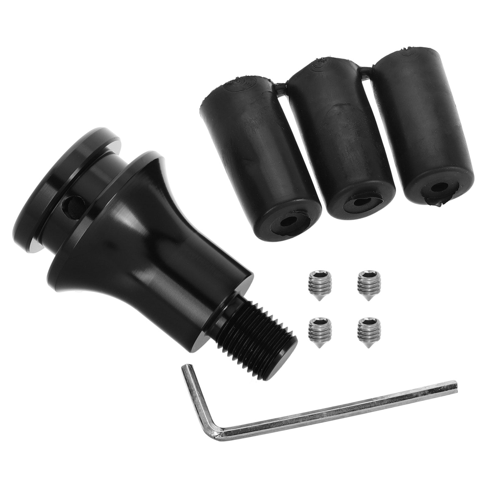 Raindrops Aluminum Alloy Gear Shift Knob Adapter with Dust Jacket Black for Car Use 1 Set ...