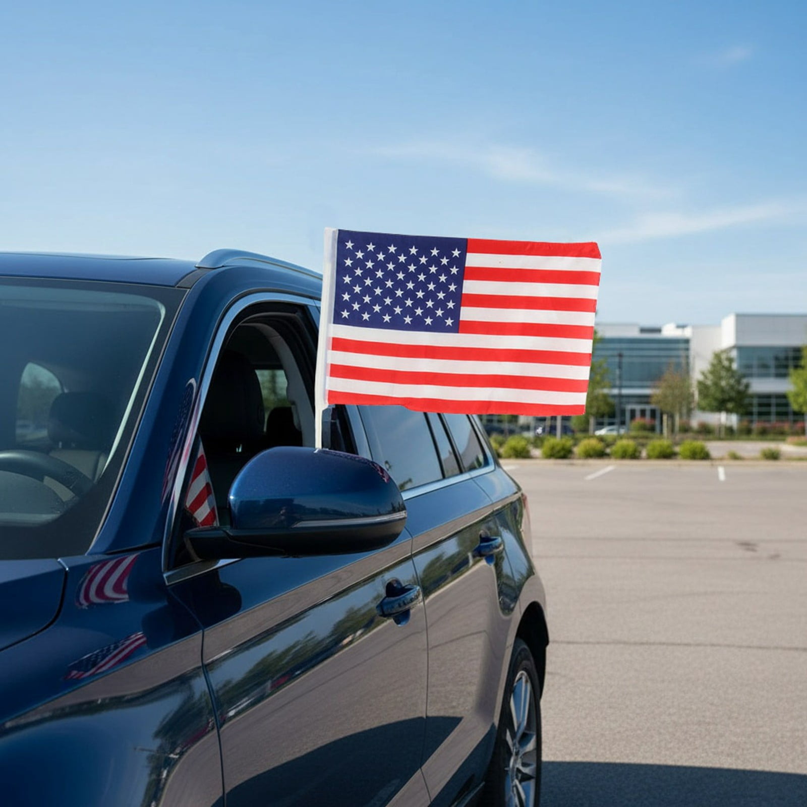 Car Flag, American US Flag for Car Window, Patriotic Vehicle Flag with ...