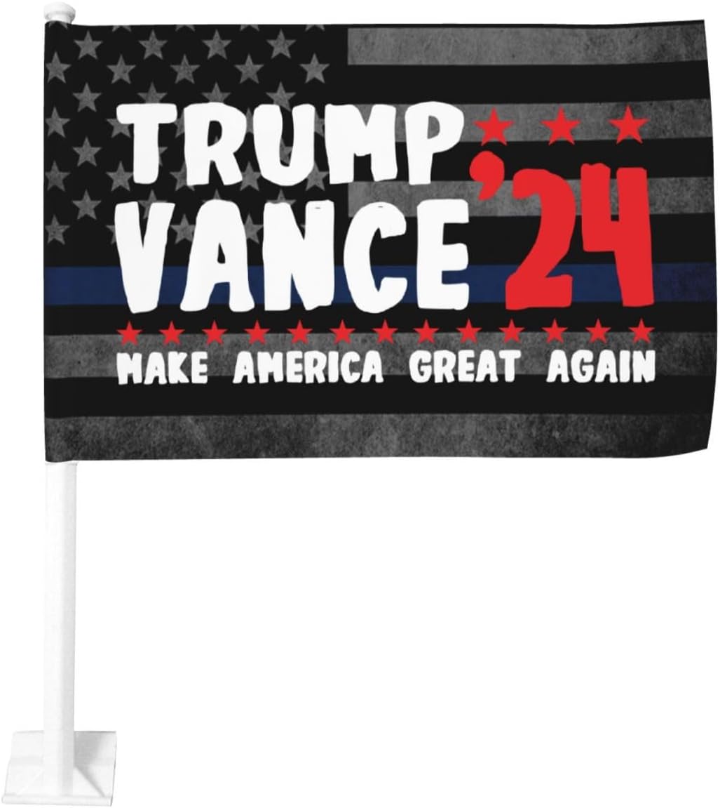 Car Flag Trump Vance 2024 Maga Double Sided Window Clip 12x18 Inch Flag - Walmart.com