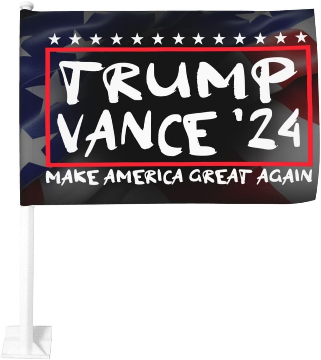 Car Flag Trump Vance 2024 Maga Double Sided Window Clip 12x18 Inch Flag - Walmart.com