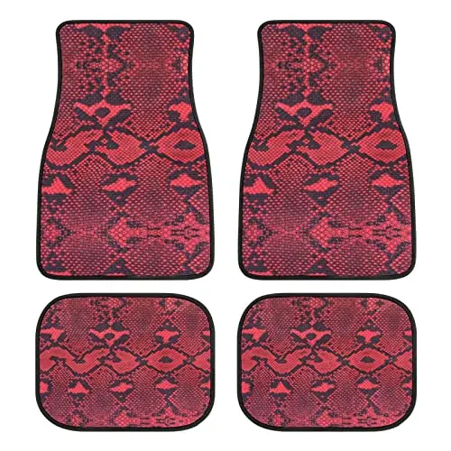 Car Floor Mat 4 Piece Sets Blue Cow Print Universal All Weather ...