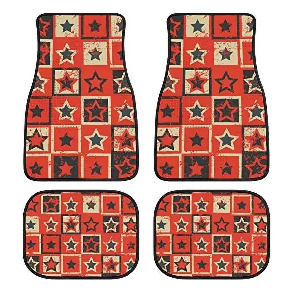 Car Floor Mat 4 Piece Sets Funny Star Universal All Weather Waterproof ...