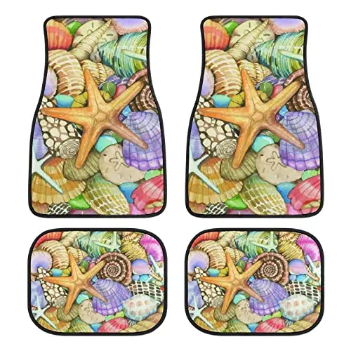 Car Floor Mat 4 Piece Sets Summer Vaion Beach Universal All Weather ...