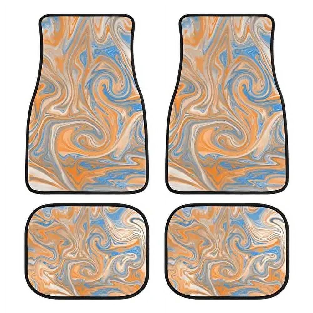 Car Floor Mat 4 Piece Sets Teal Green Marble Universal All Weather ...