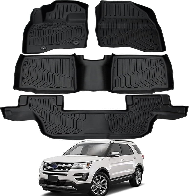 Car Floor Mats for 2011-2014 Ford Explorer Bench Seating (No Fit Bucket ...