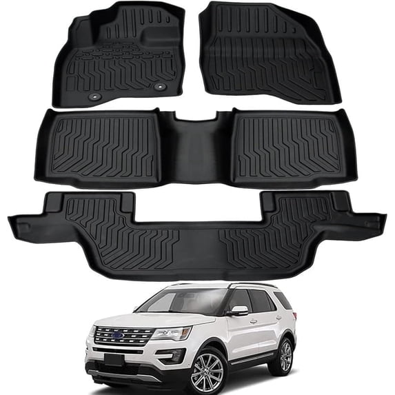 Car Floor Mats for 2011-2014 Ford Explorer Bench Seating (No Fit Bucket ...
