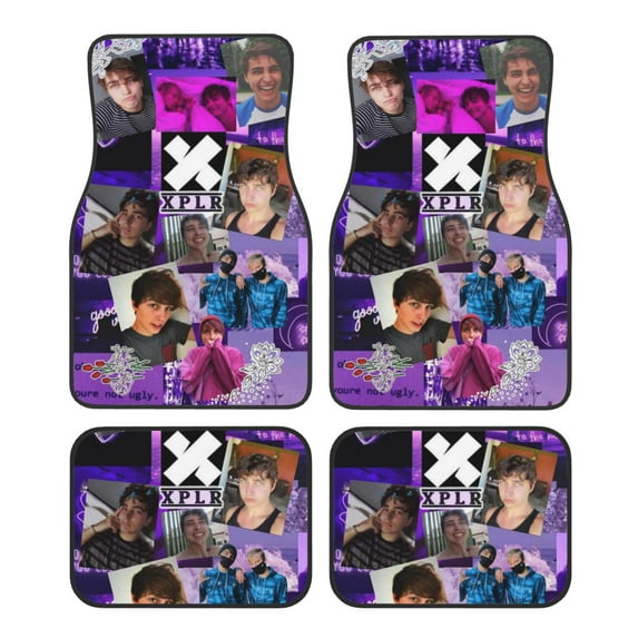 Car Floor Mats 4 Piece Set Sam And Colby Decoration Non Slip Floor Foot ...