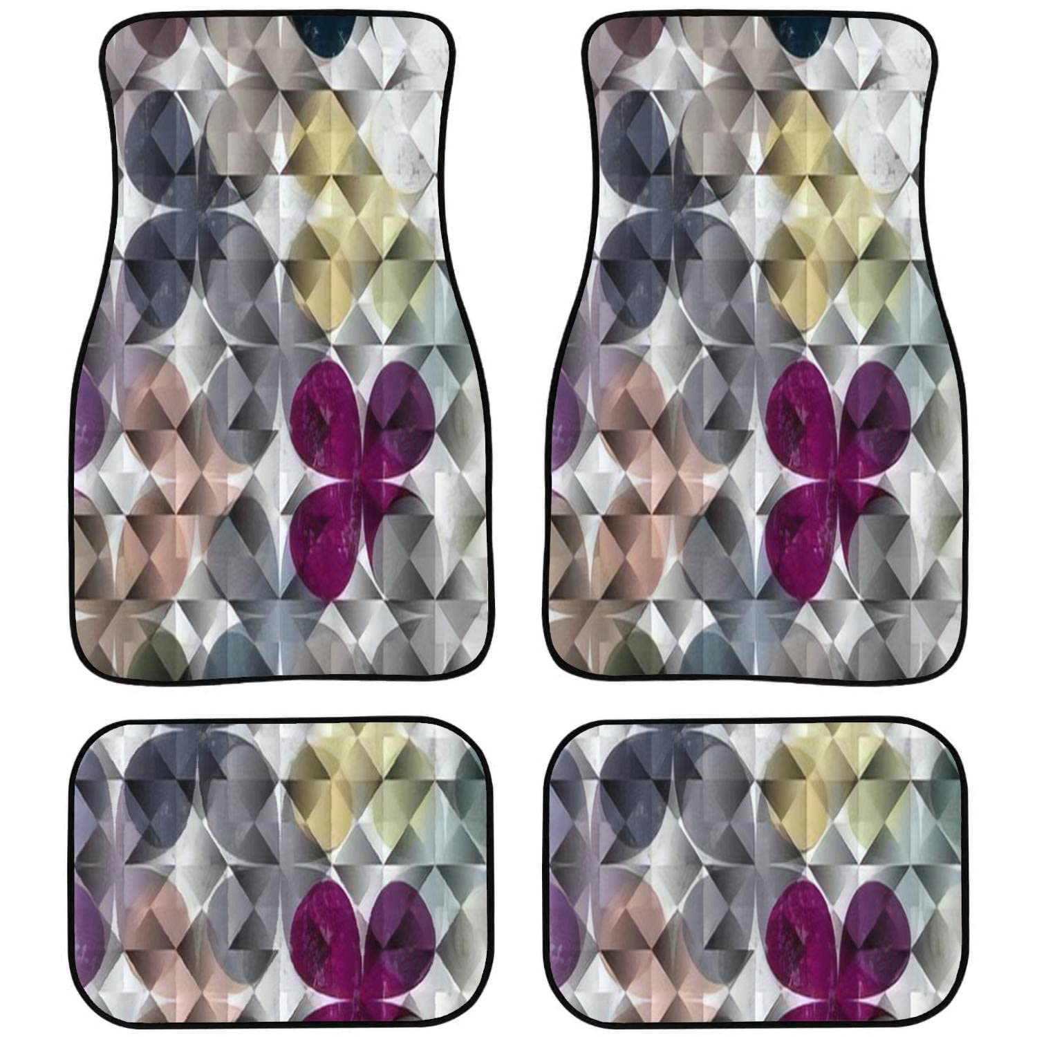 Car Floor Mats 70s Groovy Retro Sunshine and Flowers Print Vintage ...