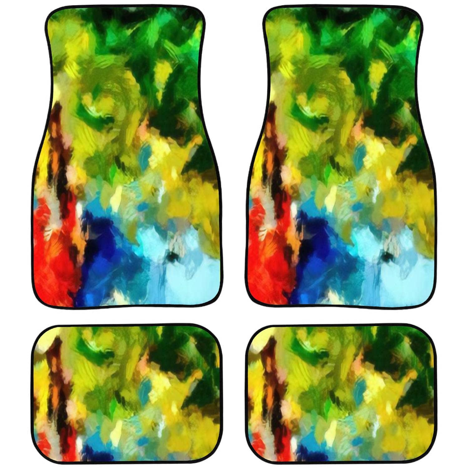 Car Floor Mats Art Abstract Hand Drawing Modern Style Art Print Swirl ...
