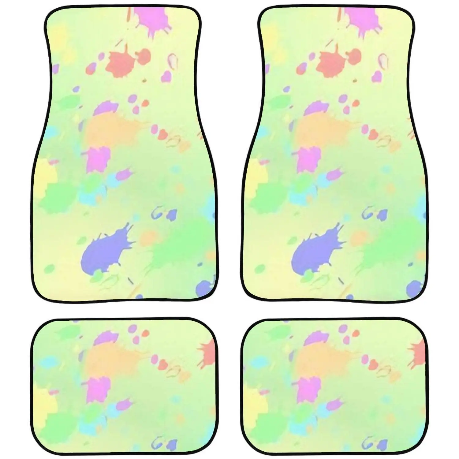 Car Floor Mats Bright Seamless Leopard Animal spot on a neon ...