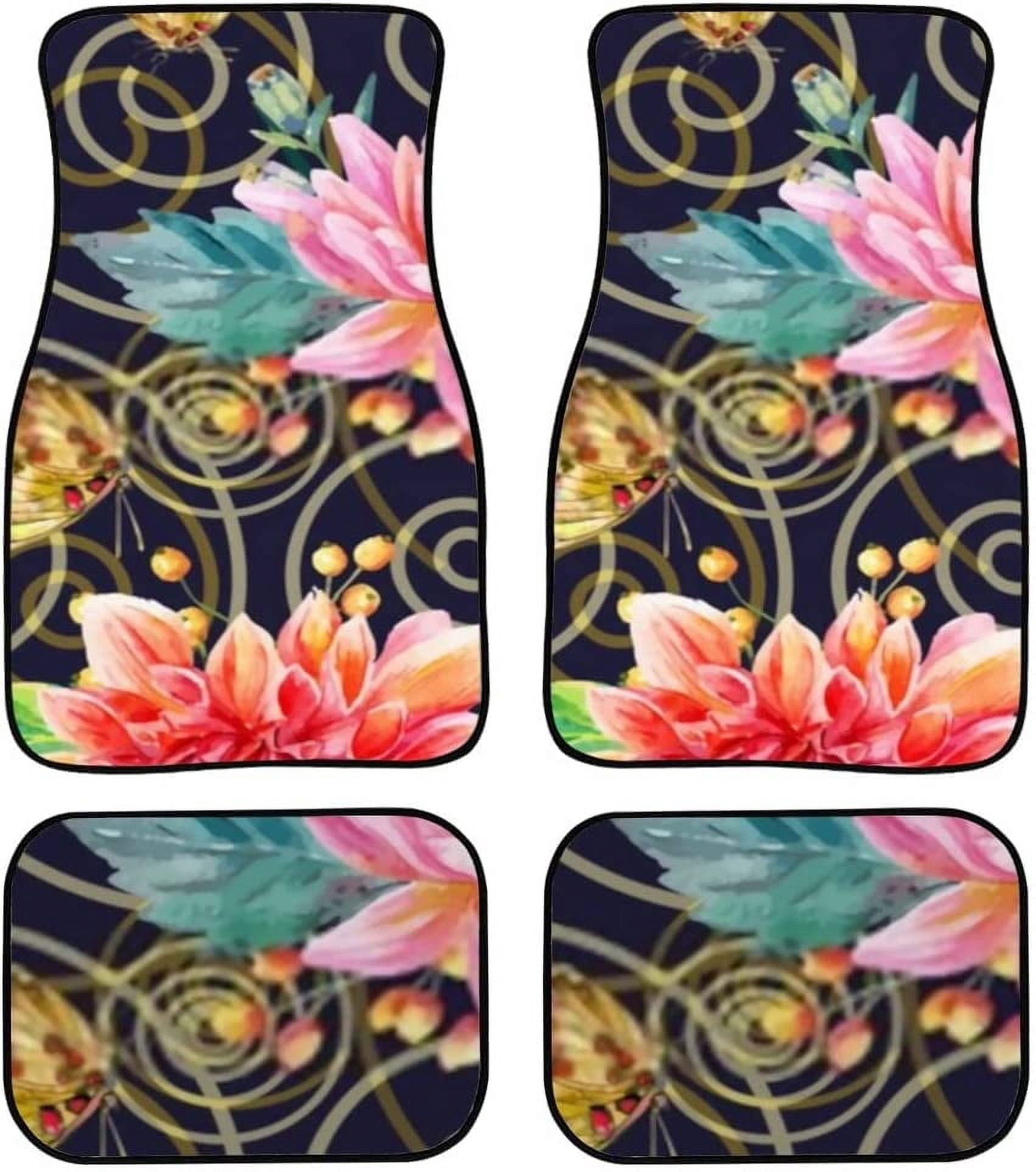Car Floor Mats Dahlia Baroque Style Print Design Carpet Car SUV Truck ...