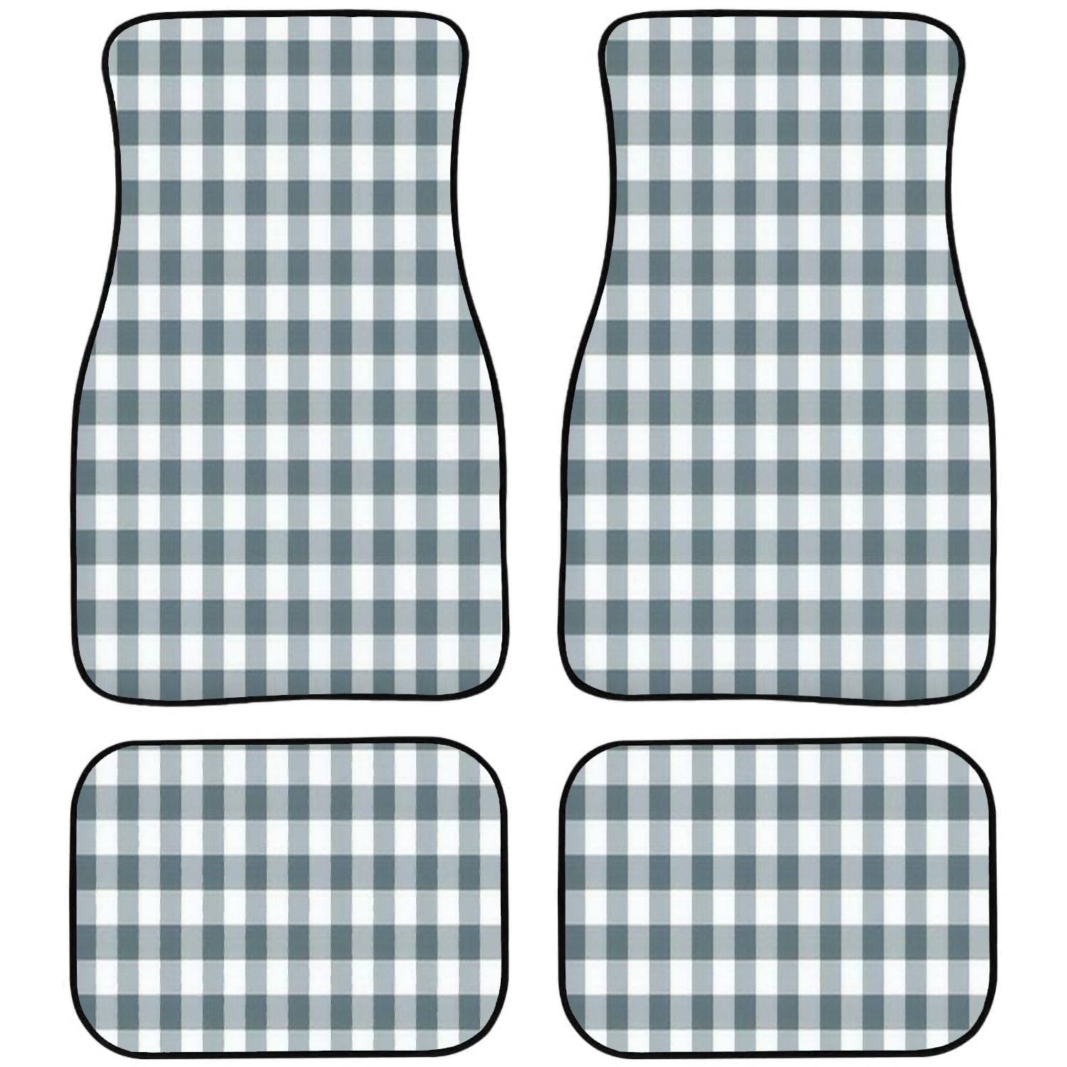 Car Floor Mats - Large Checkered Grunge Carpet Floor Mats for Cars Anti ...