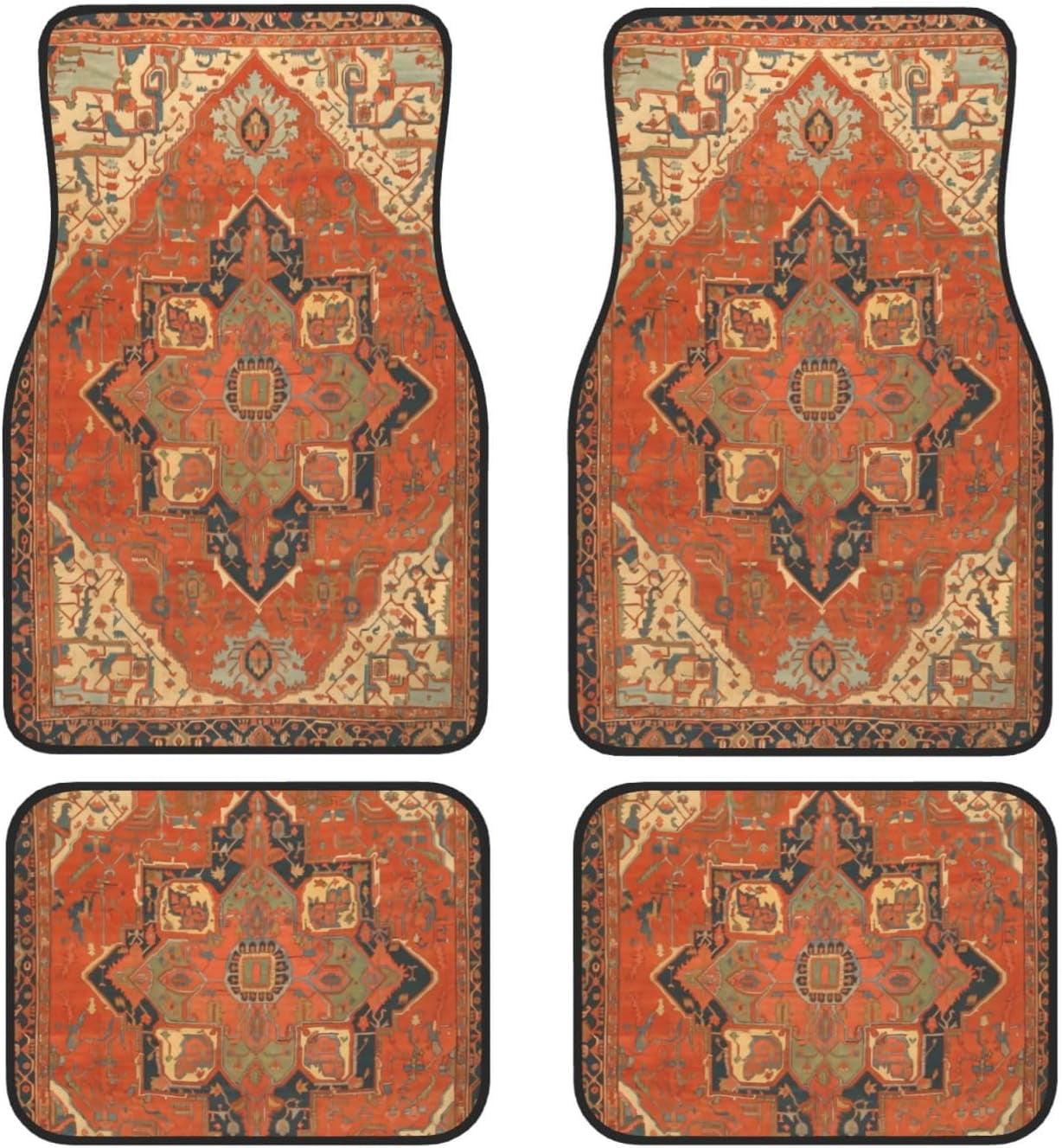 Car Floor Mats Set of 4,Antique Oriental Turkish Persian Carpet Front ...