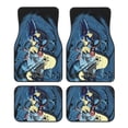 Car Floor Mats Set of 4, Printed Non-Slip Universal Vehicle Front Rear ...