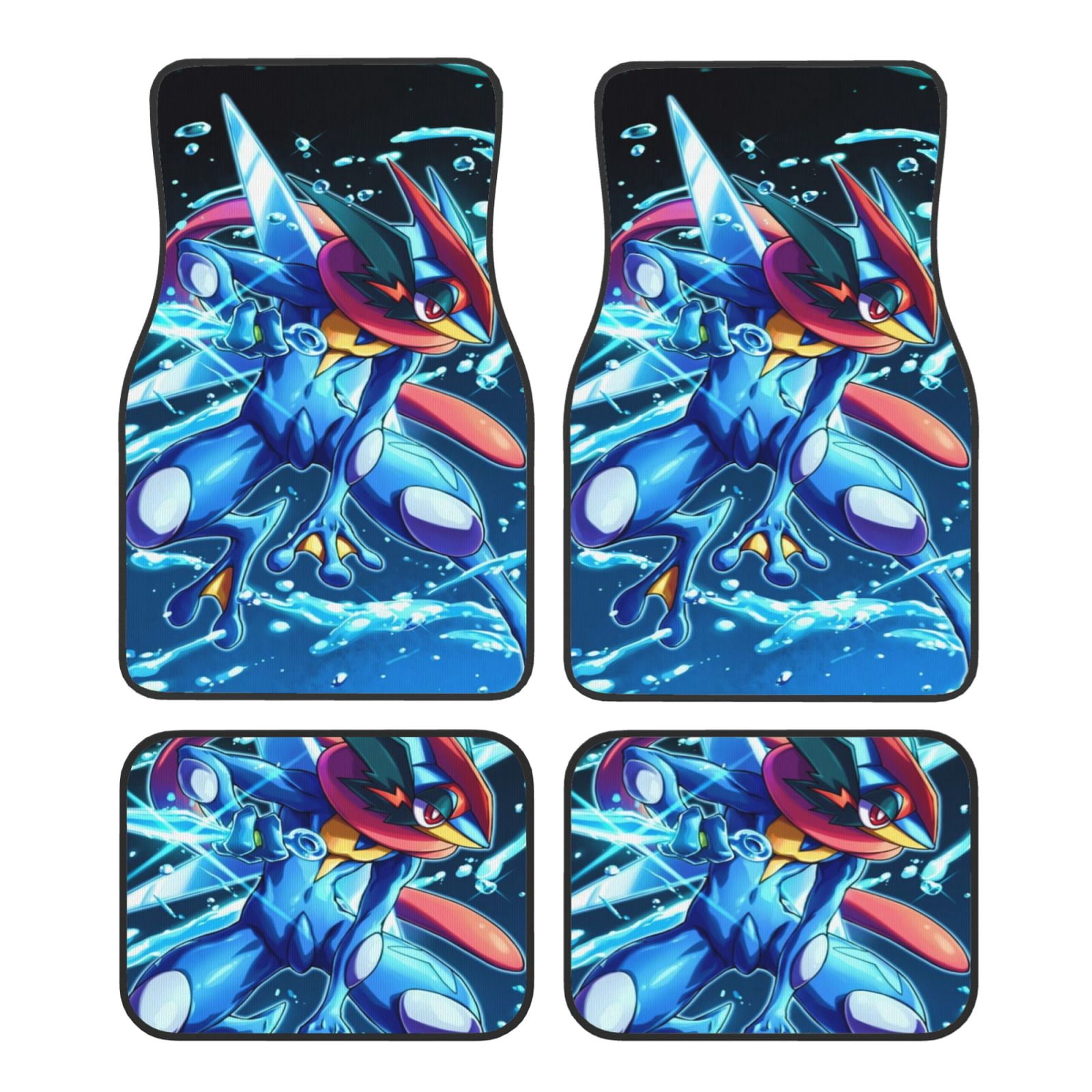 Car Floor Mats Set of 4, Printed Non-Slip Universal Vehicle Front Rear ...