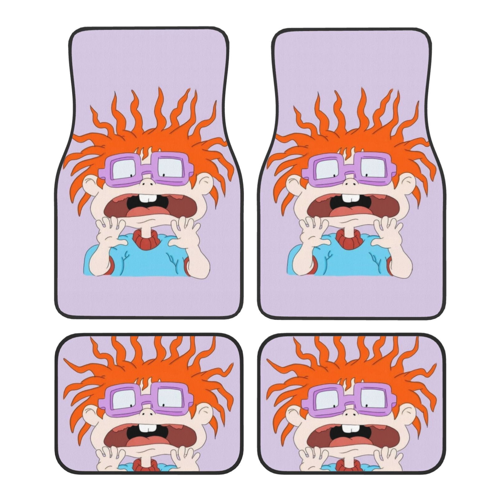 Car Floor Mats Set of 4Pcs, Unique Pattern Non Slip Front Rear Vehicle ...