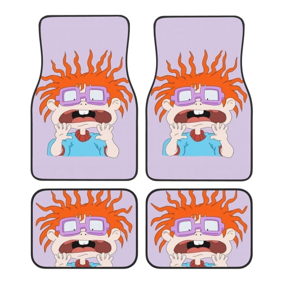 Car Floor Mats Set of 4Pcs, Unique Pattern Non Slip Front Rear Vehicle ...