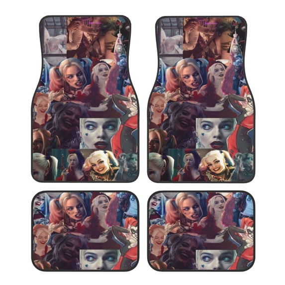 Car Floor Mats Set of 4Pcs, Unique Pattern Non Slip Front Rear Vehicle ...