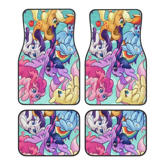 Car Floor Mats Set of 4Pcs, Unique Pattern Non Slip Front Rear Vehicle ...