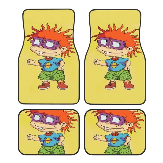 Car Floor Mats Set of 4Pcs, Unique Pattern Non Slip Front Rear Vehicle ...